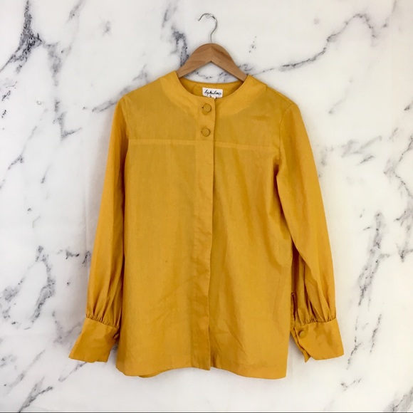 Vintage | Tops | Vintage Lady Manhattan Mustard Yellow Smock | Poshmark